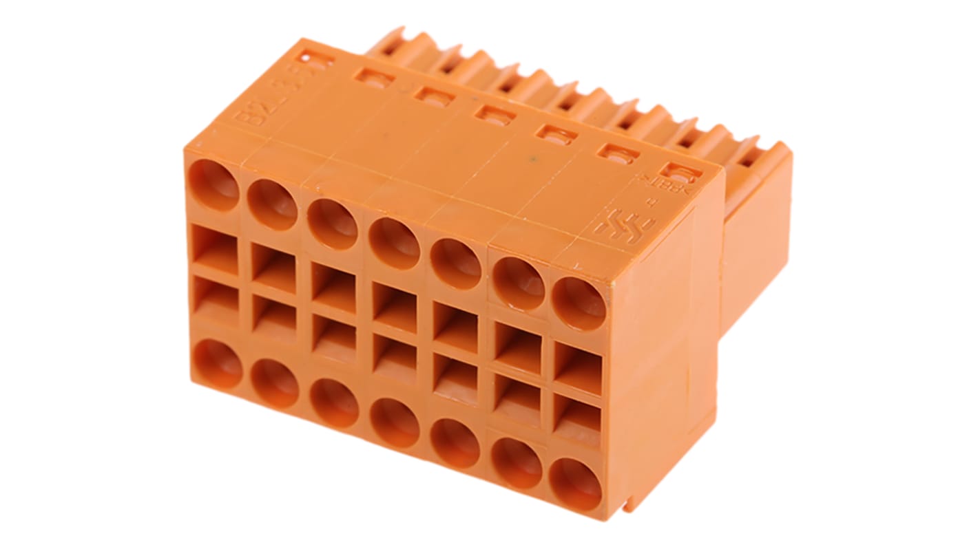 :: Weidmuller B2L 3.50 14-pin Pluggable Terminal Block, 3.5mm Pitch, 2 ...