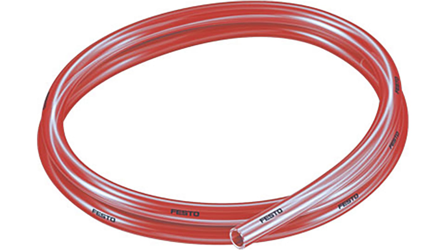 Festo Compressed Air Pipe Red Polyurethane 10mm x 50m PUN-H-T Series ...